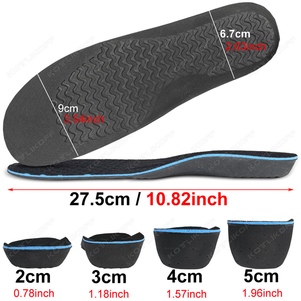 Magnet Massage Height Increase Insoles Invisible Add 2/3/4/5CM Ultra ...