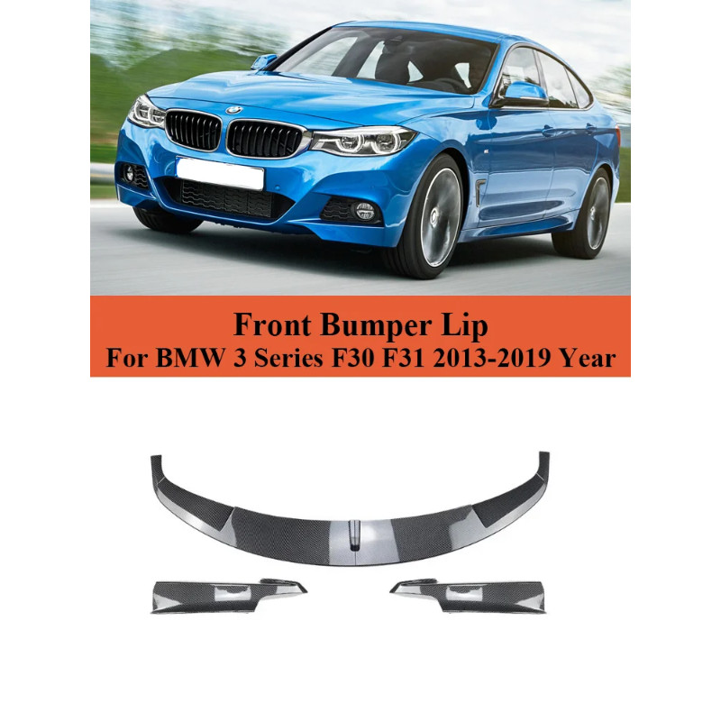 Carbon Fiber Front Bumper Lip Diffuser Spiltter M Tech For BMW 3 Series F30 F31 Front Skrit M ...