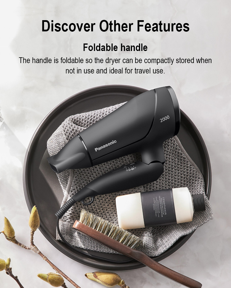 Panasonic 2000W Fast Dry Hair Dryer EH-ND65-K605 Foldable | Shopee ...
