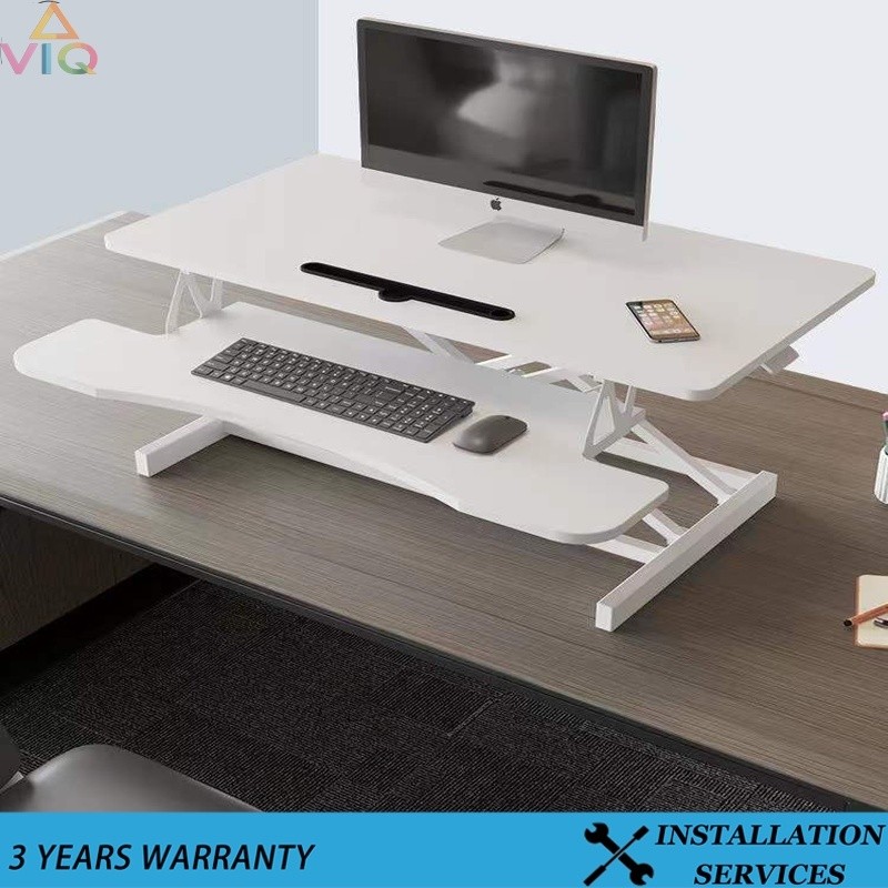 LQ Standing Lifting Desk Converter Computer Desk Office Desktop Monitor ...