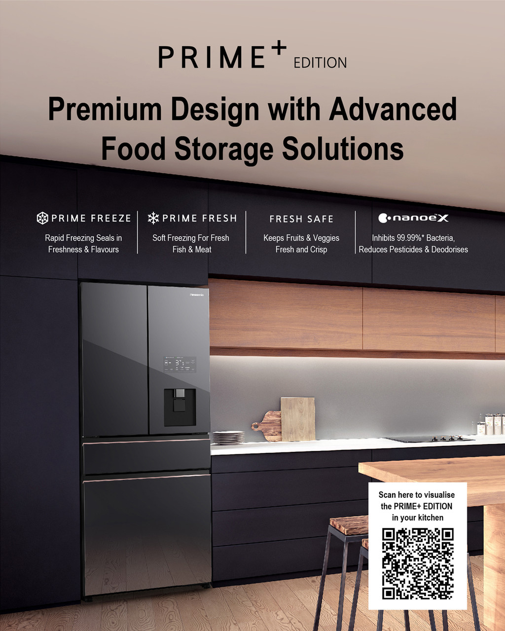 Panasonic Prime+ Edition 4 Doors Refrigerator with PrimeFresh and ...