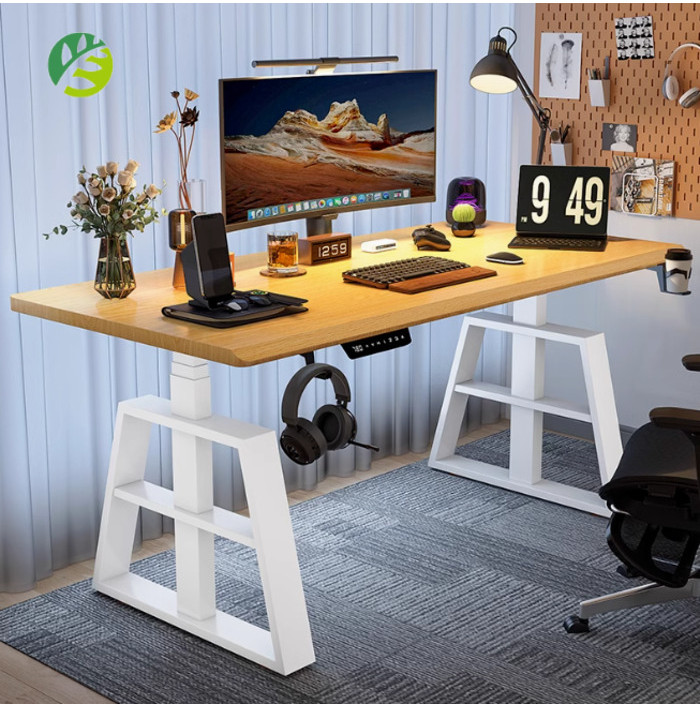 GT Computer Table Solid Wood Electric Height Table Intelligent Computer ...