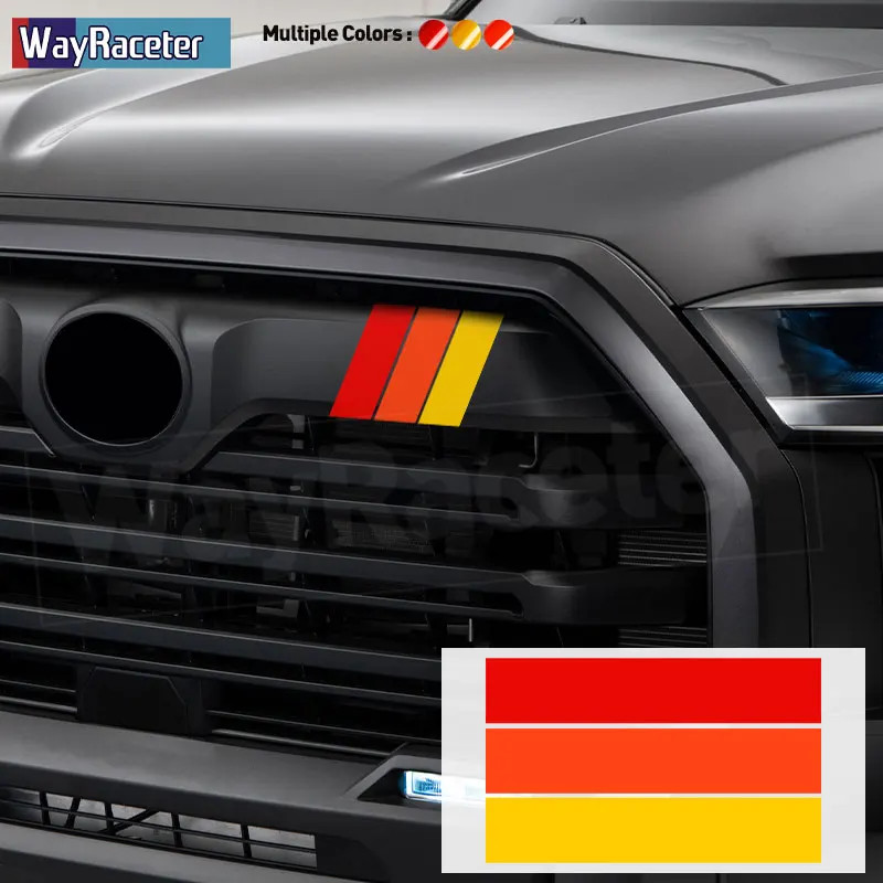 Reflect Tri Color Stripe Decal Bumper Grill Sticker For Toyota FJ Land ...