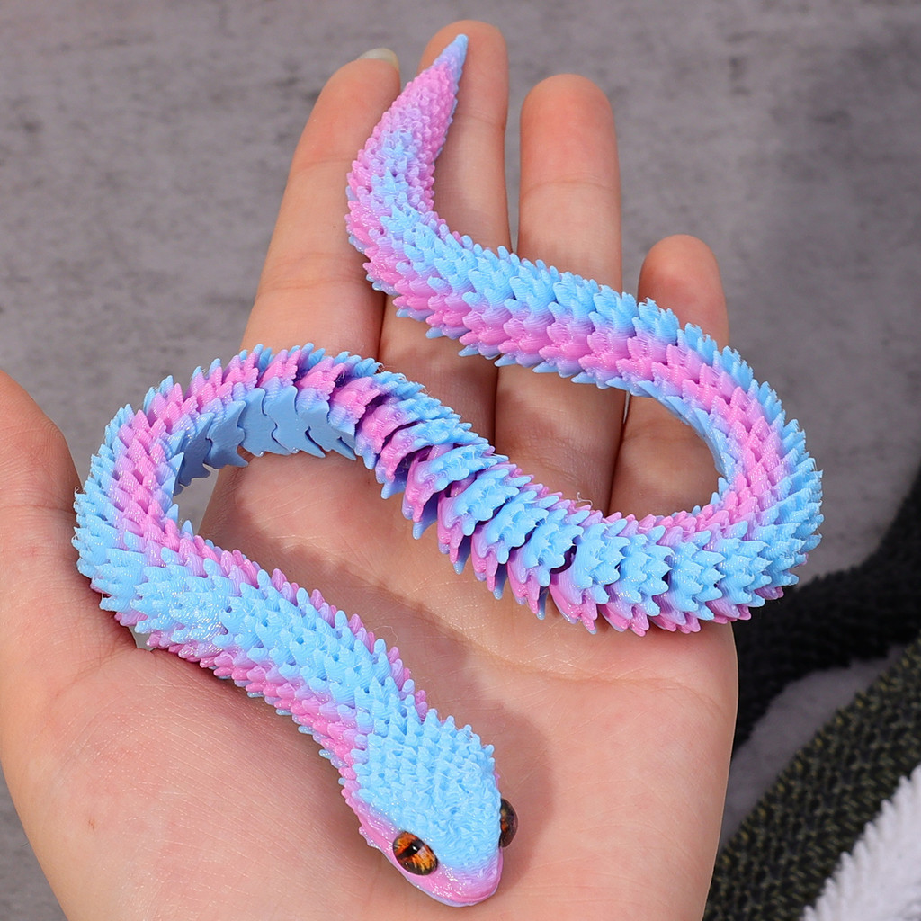Simulation Snake Kid Prank Props 3D Printed Snakes Joints Movable ...
