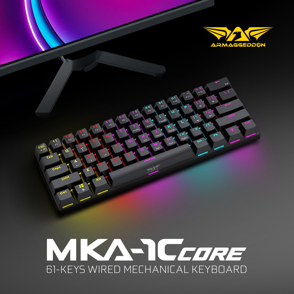 Armaggeddon MKA 1C Core 61 Keys Wired Mechanical Keyboard | Rainbow ...
