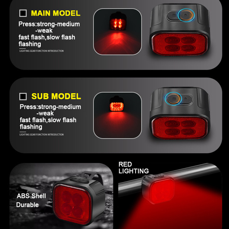 BUCKLOS Bicycle Light Set Type-C Rechargeable 1000 Lumens Bike Front ...