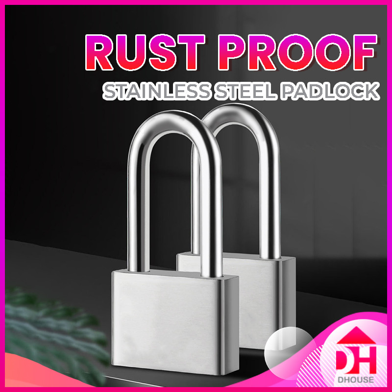 30mm 50mm Stainless Steel Security Safety Padlock Silver Door Gate Pad ...