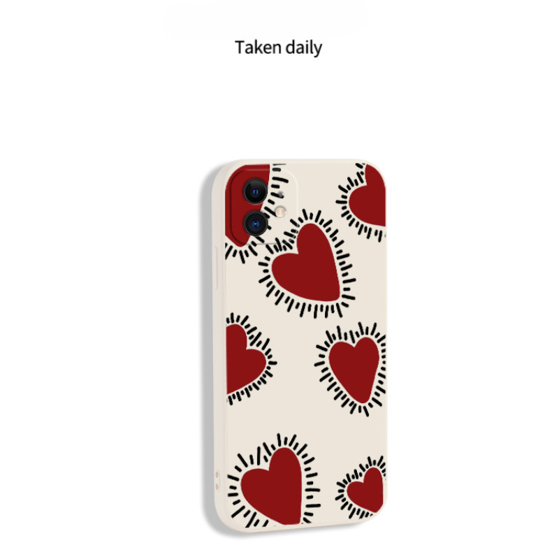 Ins Style Red Heart Phone Case For OPPO Reno 4Z 3 4 Pro 2 2Z 2G ACE Z ...