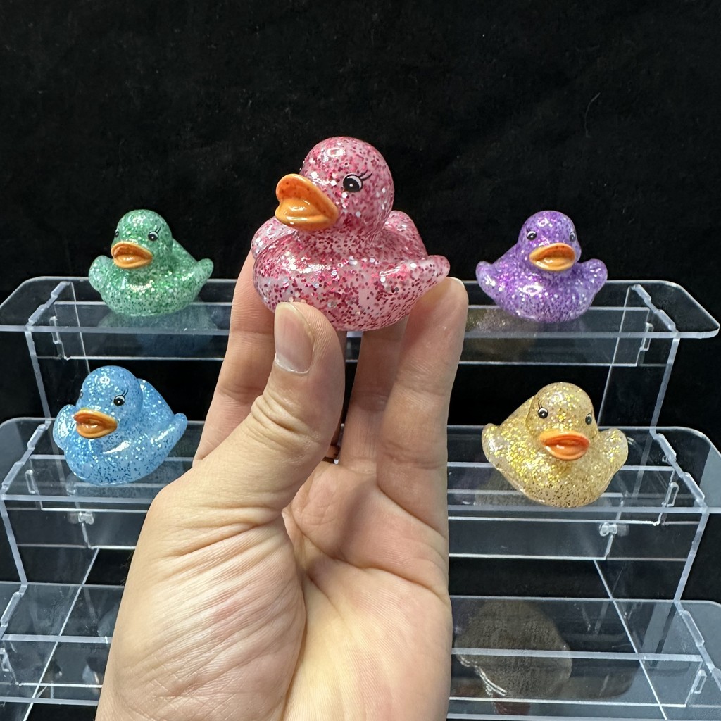 10pcs Glitter Rubber Ducks Mini Ducks Duck Bathroom Shower Pinching ...