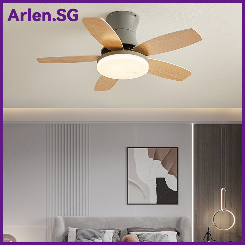 Ceiling Fan With Light New Inverter Full Spectrum Solid Wood Ceiling ...