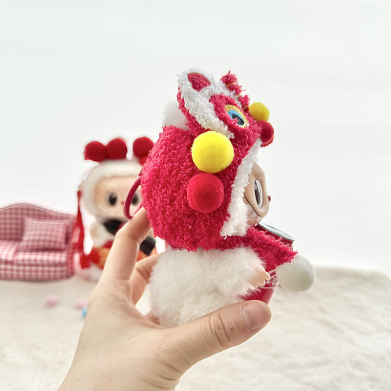 Labubu Coke Clothes Set New Year Dragon Hat for Have A Seat Labubu V1 ...