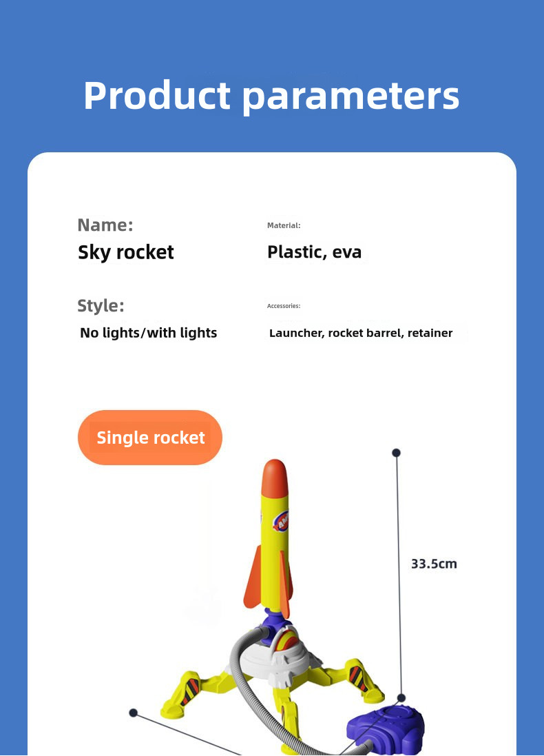 Children's Mini Rocket Toy Air Rocket Soaring in the Sky Kid's Playtime ...