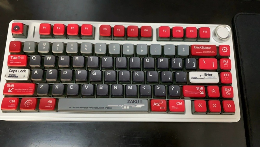 ZAKU Keycap MDA Profile PBT 120 Keys Four-sided Light Transmission Dye ...
