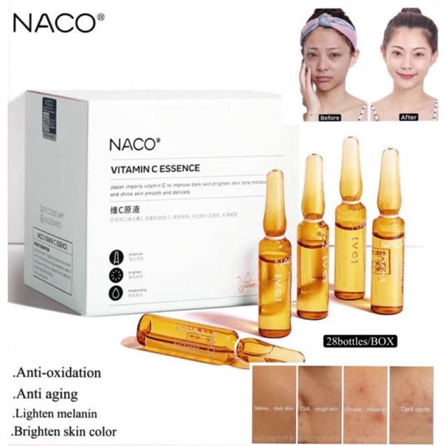 NACO VC Ampoul Essence Desalination of melanin bright skin Dark spots ...