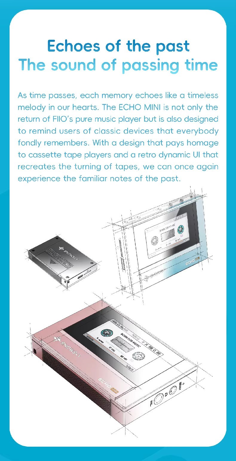 Snow Sky Echo Mini: HiFi Bluetooth MP3 Music Player, 15 Hours Playback ...