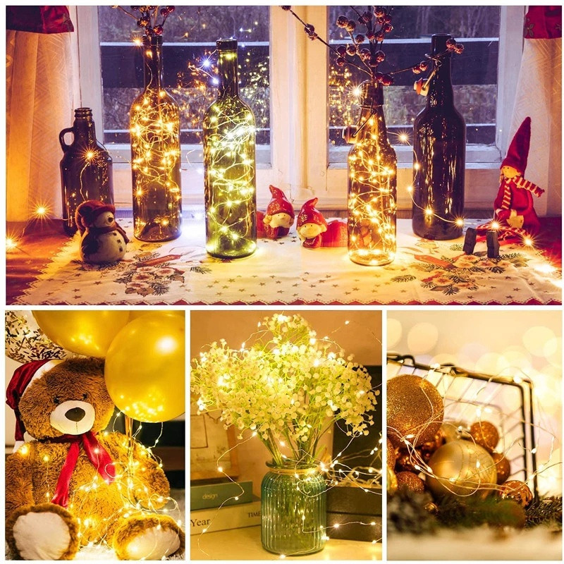 Local delivery LED Fairy Light String 3 Modes Copper Wire String Light ...