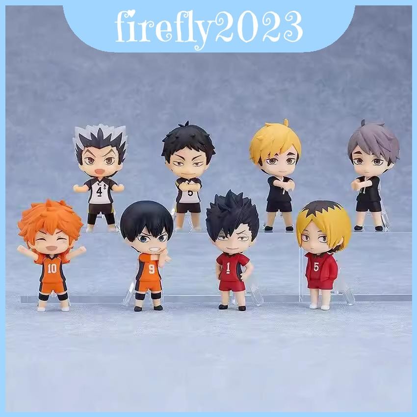 Adorable Haikyuu Figure Set With 8 Collectible Volleyball Boy Models ...