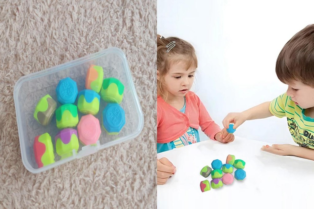 BL- Colorful Pebble Toy Traditional Stone Catching Game Set for Kids ...