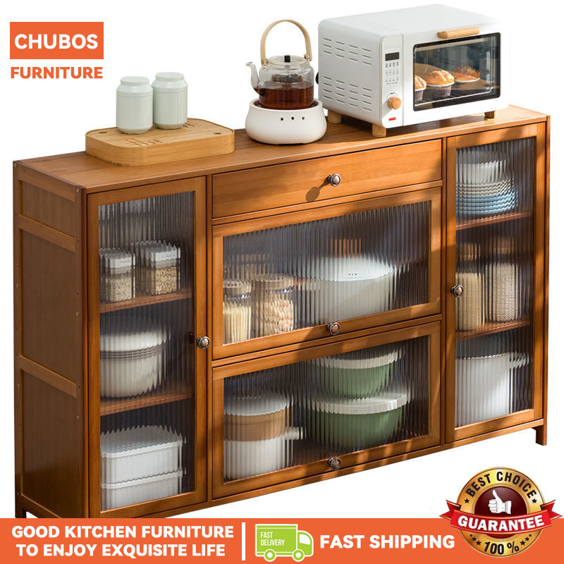 Wooden Kitchen Side Cabinet Simple Home Cabinet Multi-Functional Bowl ...