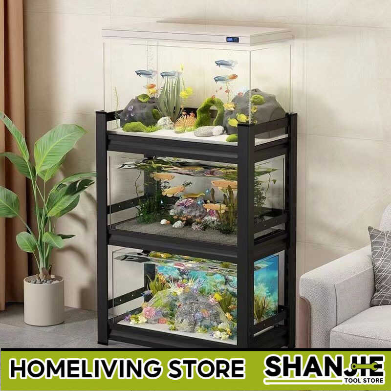 SHANJIE Fish Tank Rack Double-layer Super Load-bearing Fish Tank Shelf ...