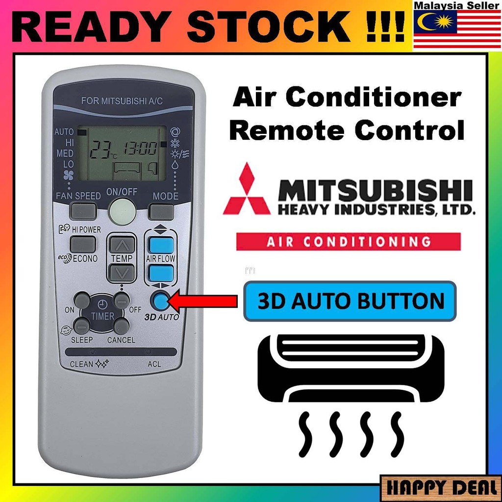 MITSUBISHI Heavy Industries Air Cond Aircon Aircond Remote Control ...