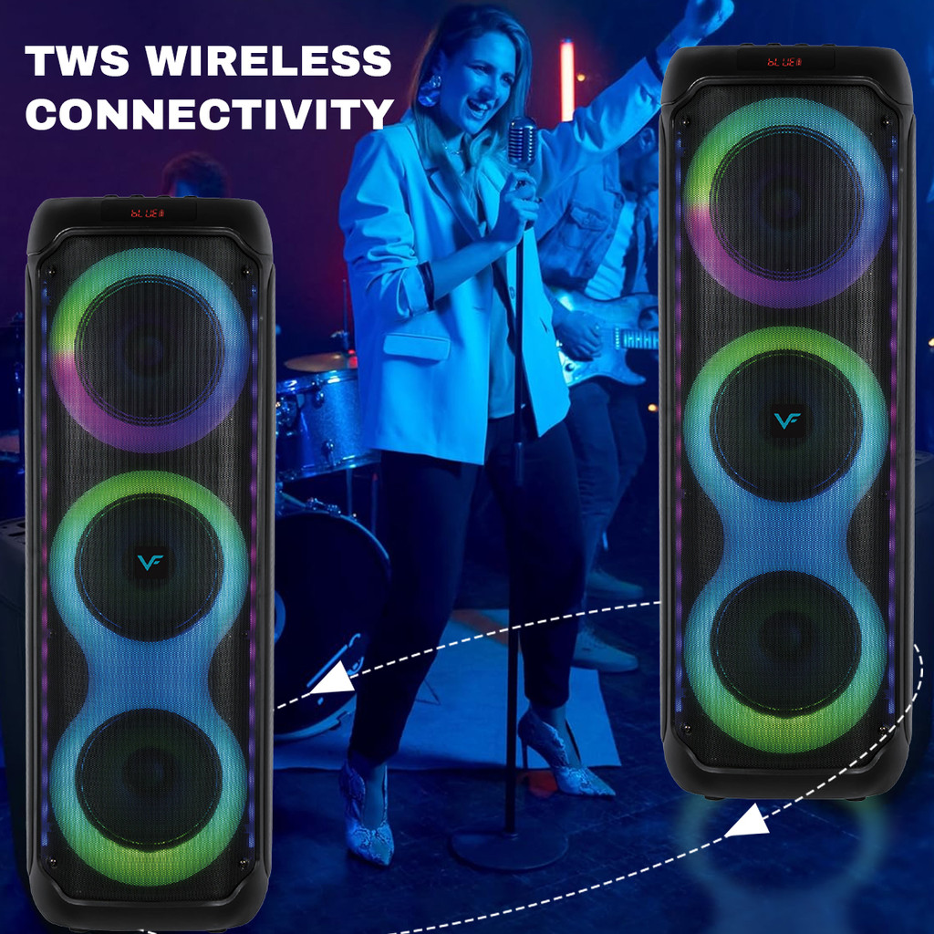 Vinnfer Tango 700 WMB 400W Bluetooth Karaoke speaker Party Light AUX ...