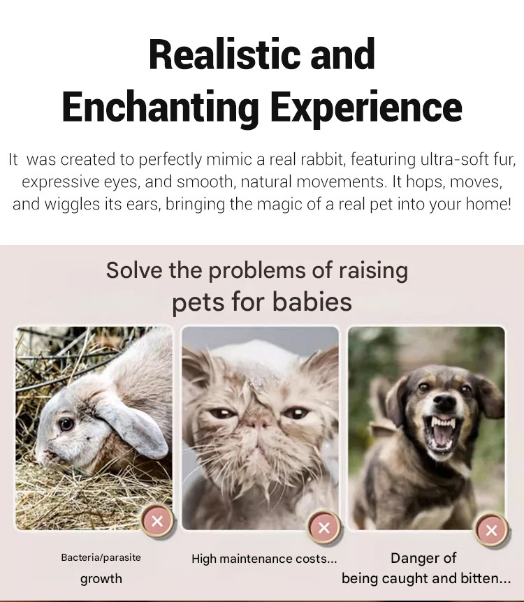 🐰Walking/Interactive🐰Little Bunny AI Simulation Interactive Toy ...