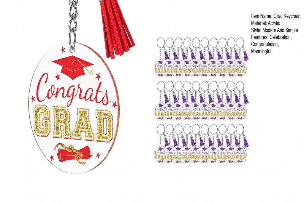 Acrylic Panel Keychain Class of 2025 Graduation Keychain Set 30 Pcs ...
