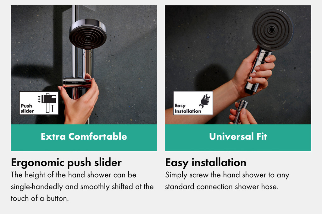 hansgrohe shower set Pulsify Select S - 3 spray types (PowderRain ...