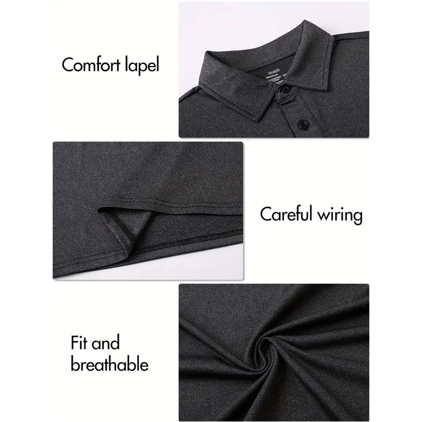 Muuv-It Unisex Premium Microfiber Quick Dry Polo Shirt Casual Comfort ...