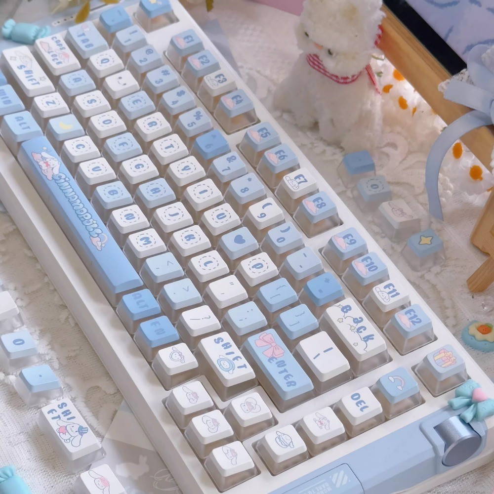 Cinnamoroll Keycap Cherry Profile PBT PC 108+ Keys Four-sided Light ...