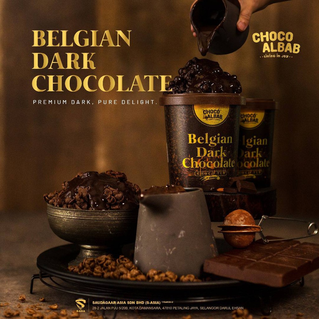 [Bulk Order] Choco Albab Belgian Dark Chocolate Choco Tub With Almond ...