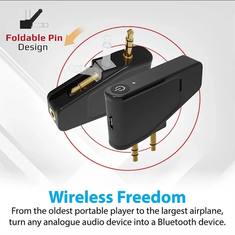 Bluetooth 5.3 Airplane Airline Flight Adapter A2DP Transmitter for ...