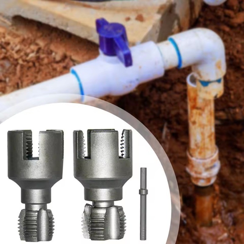 1/2Sets All-in-one Pipe Threading Tool - Internal External Rethreading ...