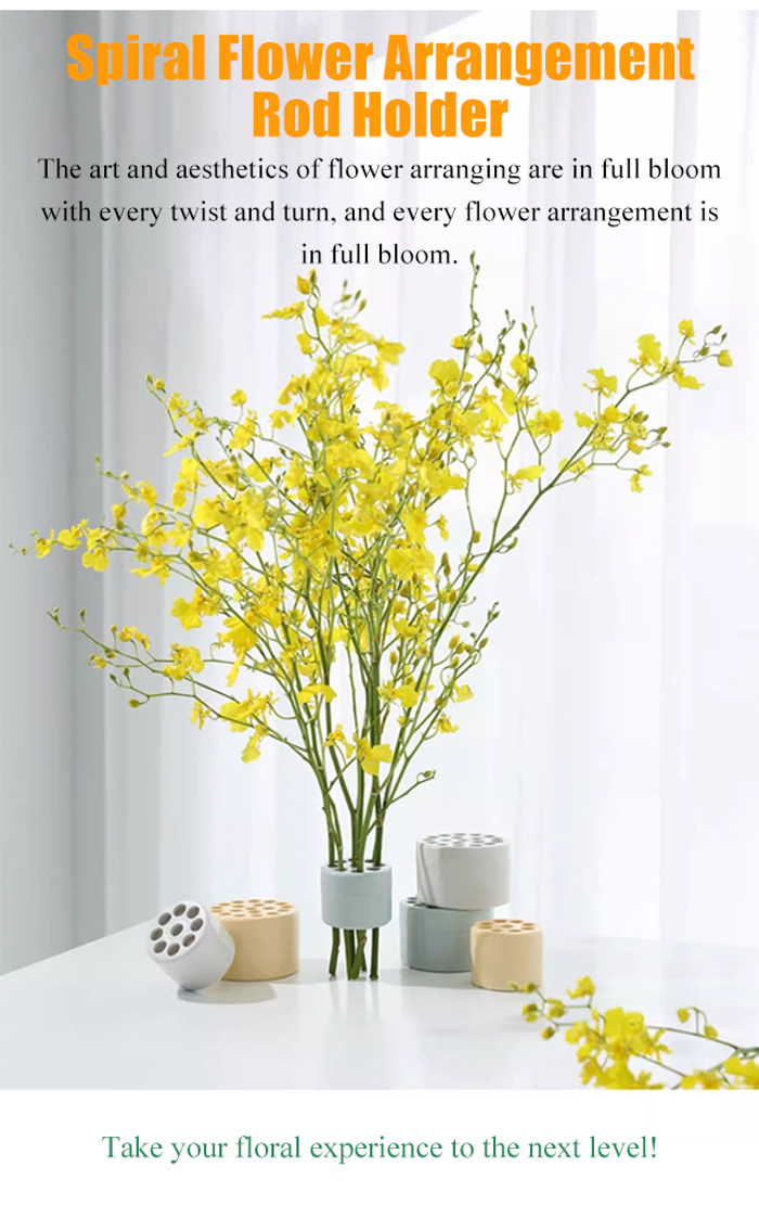 🌸Transparent Non-slip/spiral Multi-angle🌸 Floral Spiral Flower Rod ...