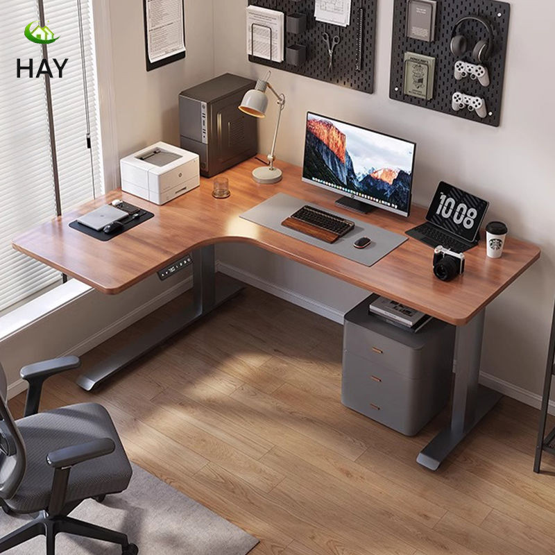 HAY Study Desk L Shape Electric Height Adjustable 180cm Standing ...