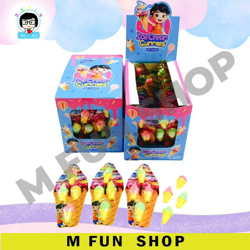 30 Pcs Ice Cream Gummy Gel Candy / Gula-Gula Gummies Perisa Buah-Buahan ...