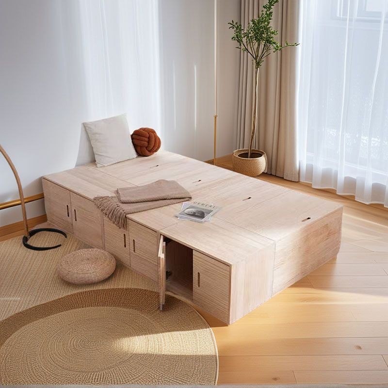 Storage Bed Combination Widened Solid Wood Box Tatami Splicing ...