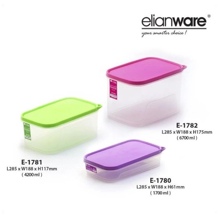 ELIANWARE Rectangular Food Container/ Bekas Makanan/ Food Storage ...