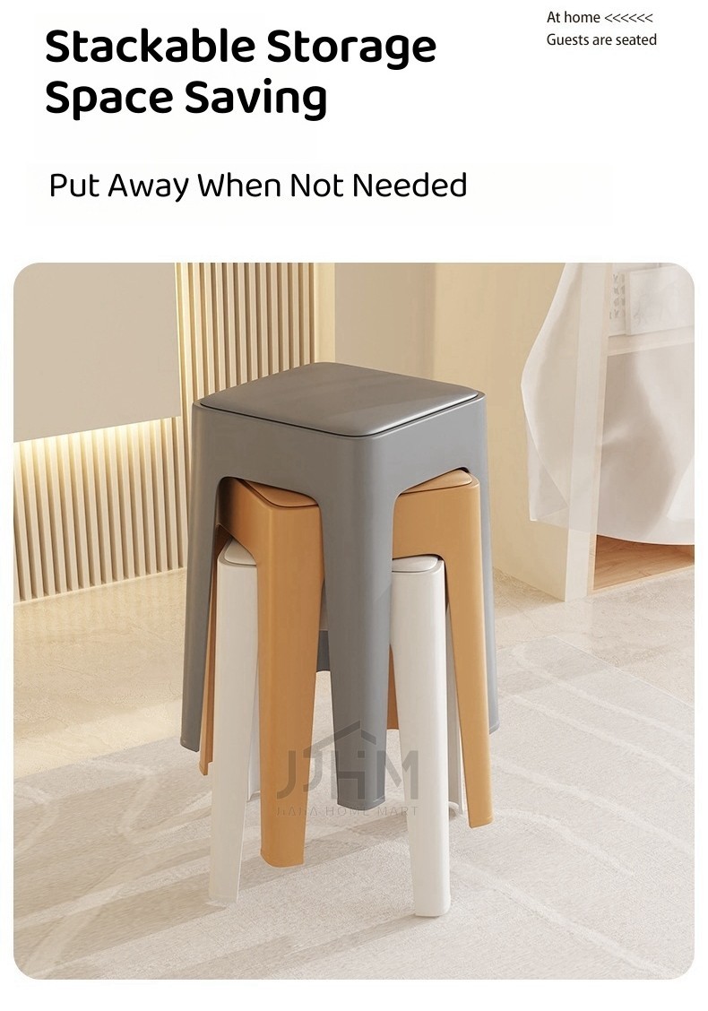 【SG Seller】Upgrade Sofa Base Stackable Plastic Stool Chair Dining Chair ...