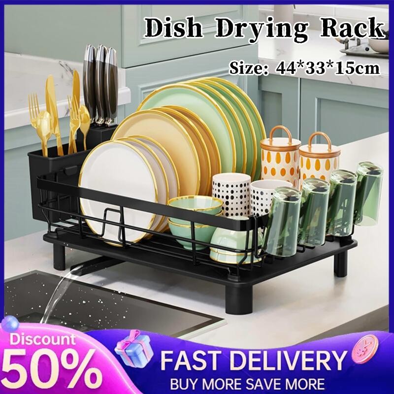 Dish Drying Rack - Stainless Steel Space-Saving Dish Rack, Dish Racks ...
