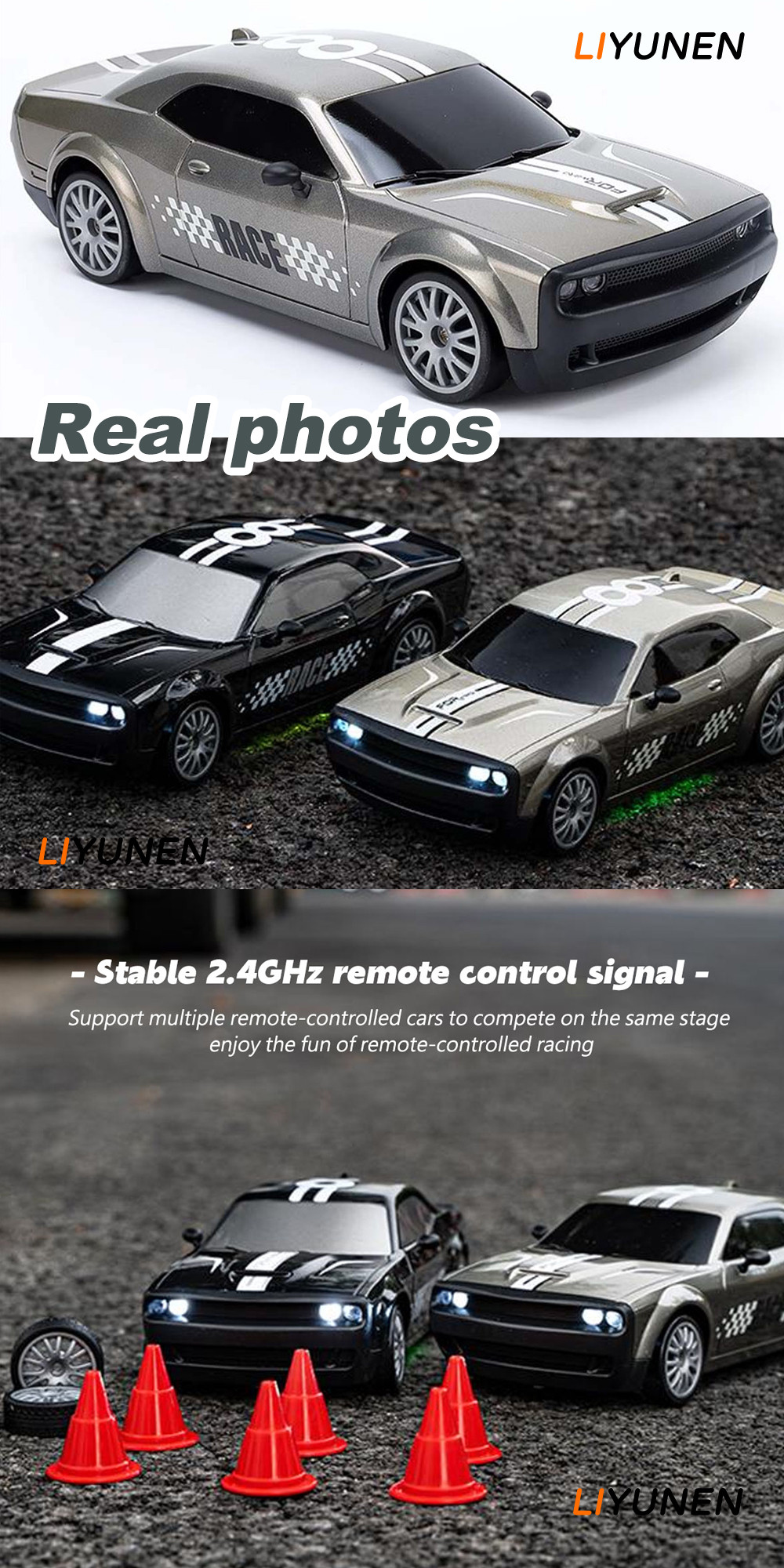 Limited Edition 1/20 4WD RC Drift GTR Car Sports Car Full Scale Remote ...