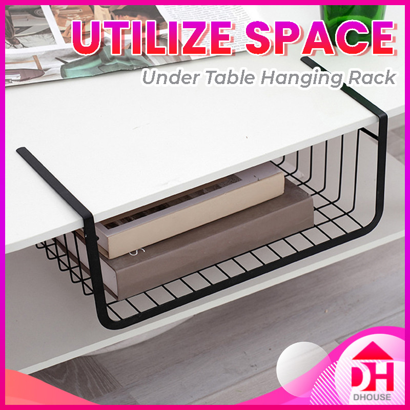 Under Table Drawer Hanging Rack Storage Basket Multipurpose Cabinet ...