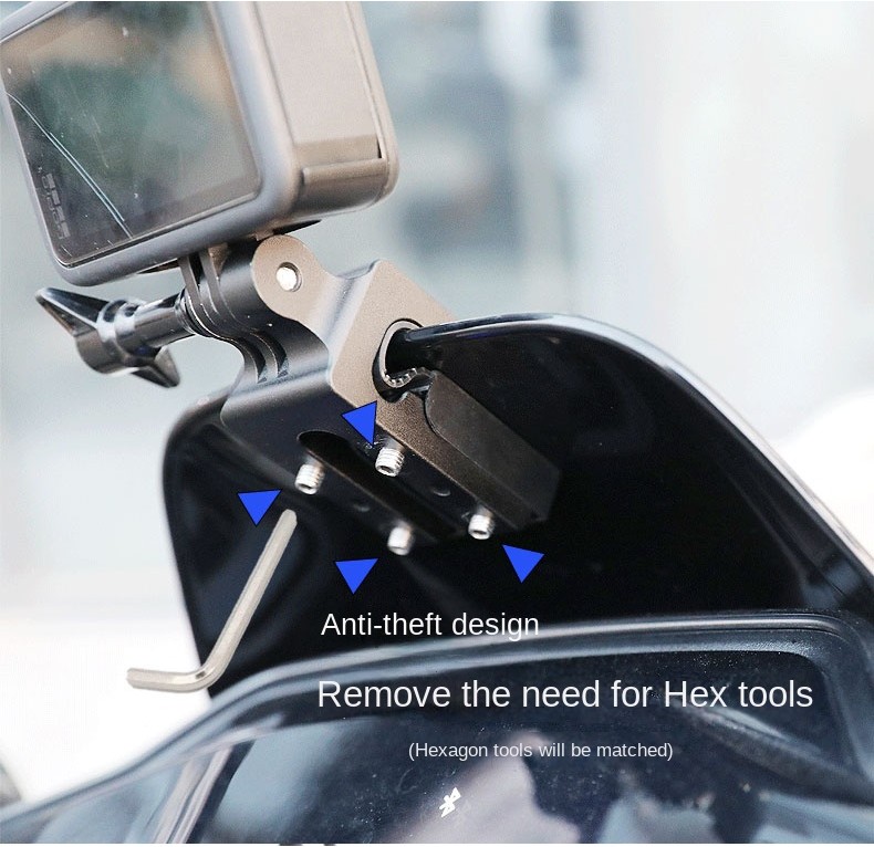 Motorcycle Windshield Mount Clamp Aluminum Mount For GoPro Hero 12 11 ...