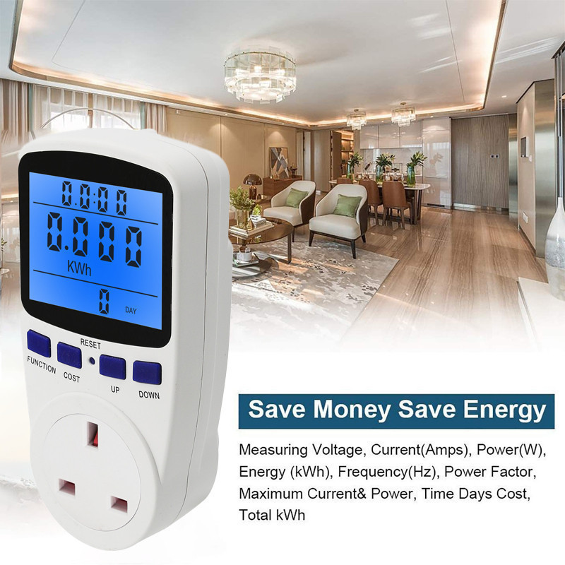 Household Energy Saving Electricity Usage Monitor Plug Power Meter ...