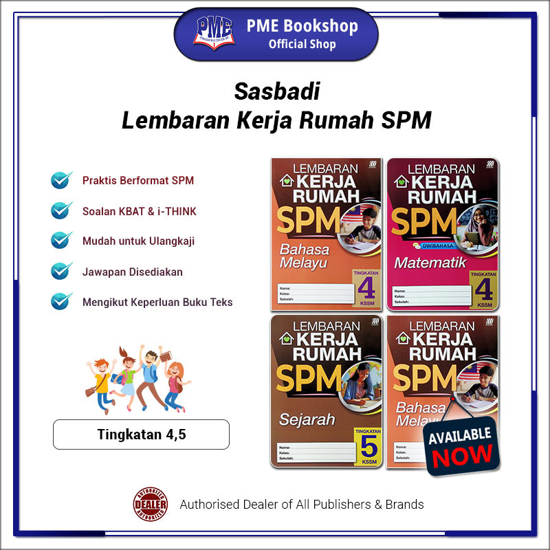 【PME Bookshop】 (2024 School Book) Sasbadi: SPM KSSM Form 4,5 Homework ...