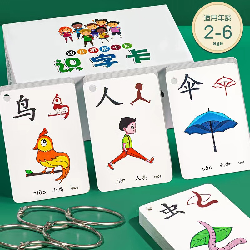 250pcs Early Educational Flashcards Chinese Characters Flash Cards ...