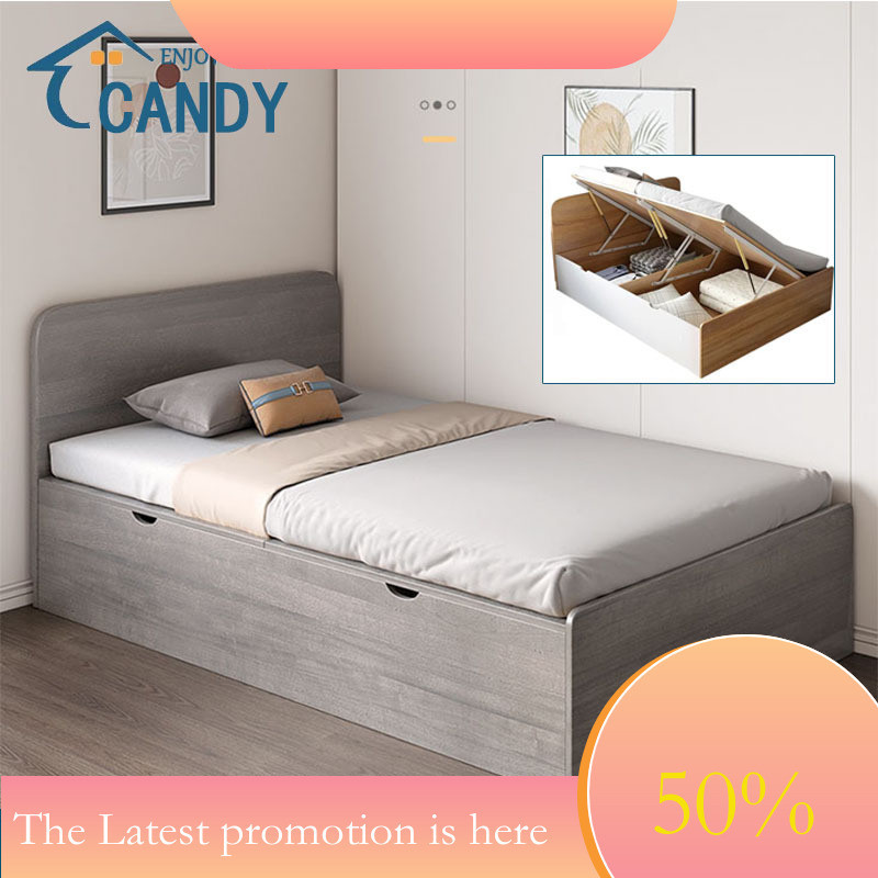 Storage Bed Frame With Drawers Simple Tatami Bed Small Room Space ...