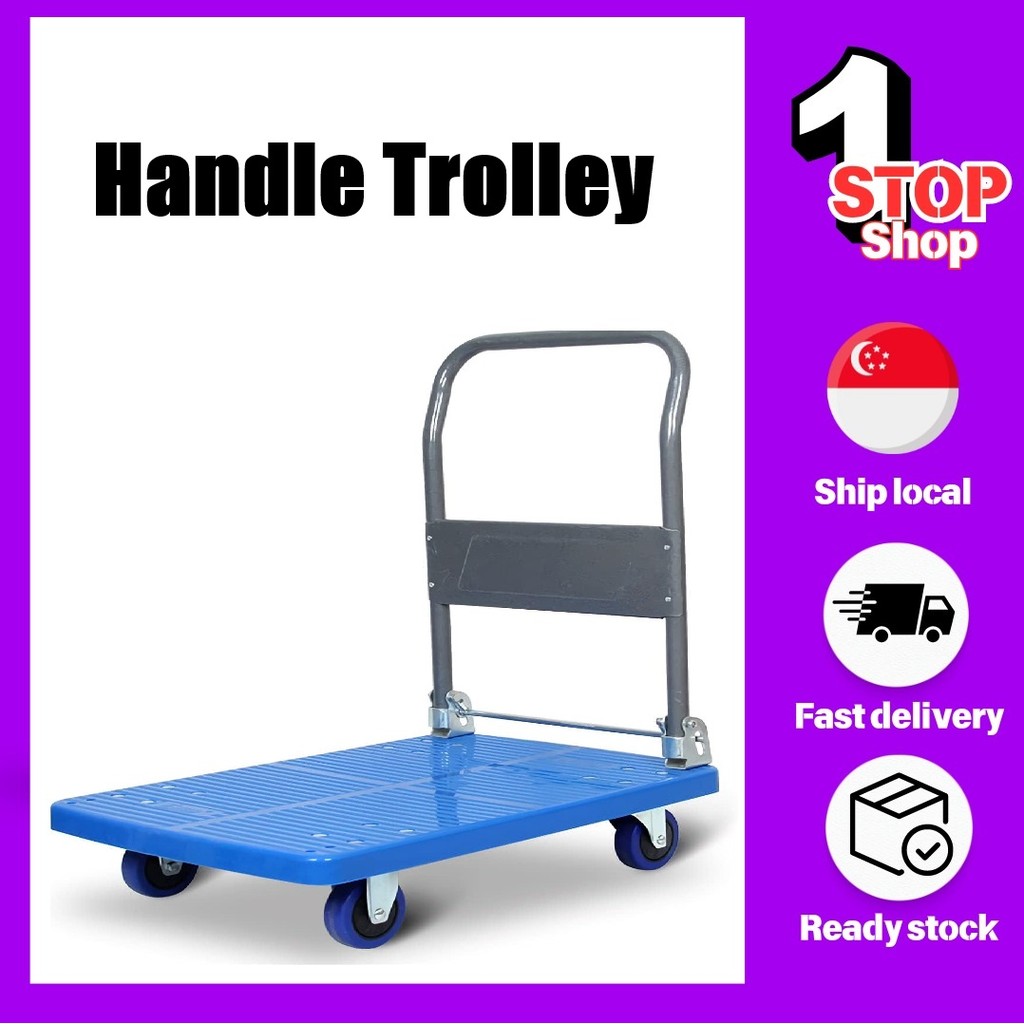 foldable trolley hand truck bearing platform car trolley ( handle ...