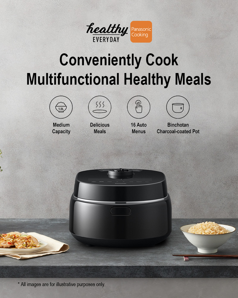 Panasonic 1L / 1.8L Micom Rice Cooker with 16 Auto Menus SR-DM104KSH ...